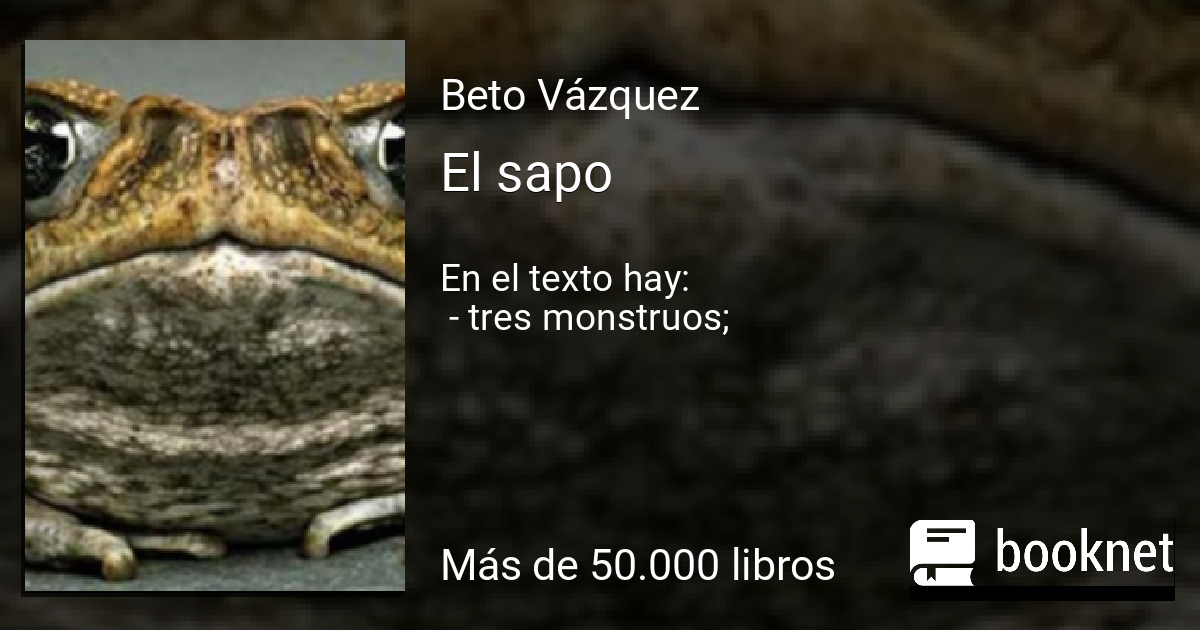 El sapo leer libro en línea en Booknet