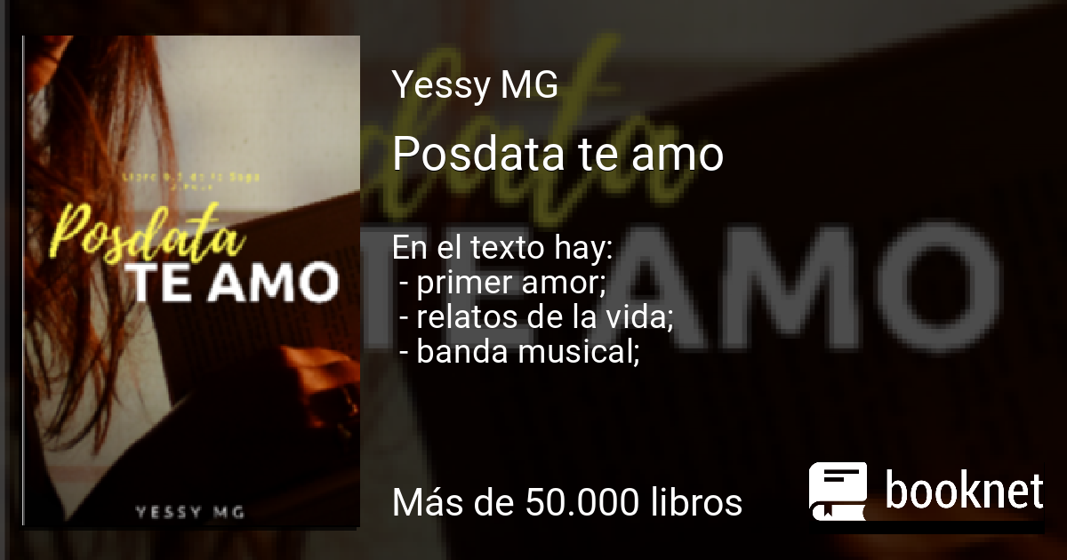 Posdata te amo leer libro en línea en Booknet