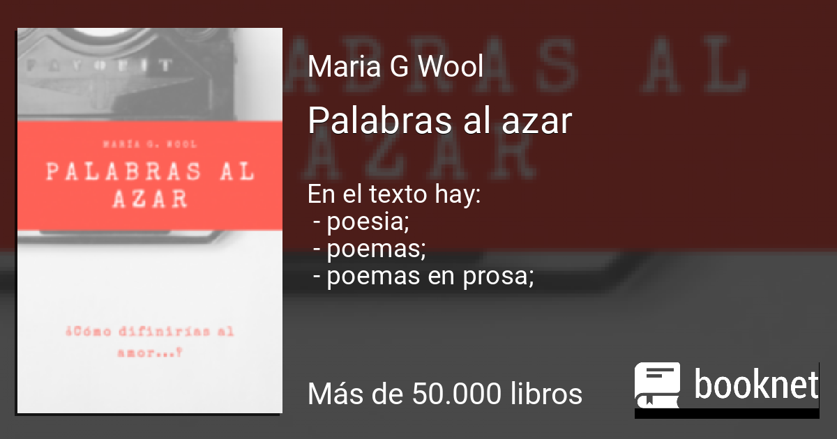 Palabras al azar leer libro en línea en Booknet