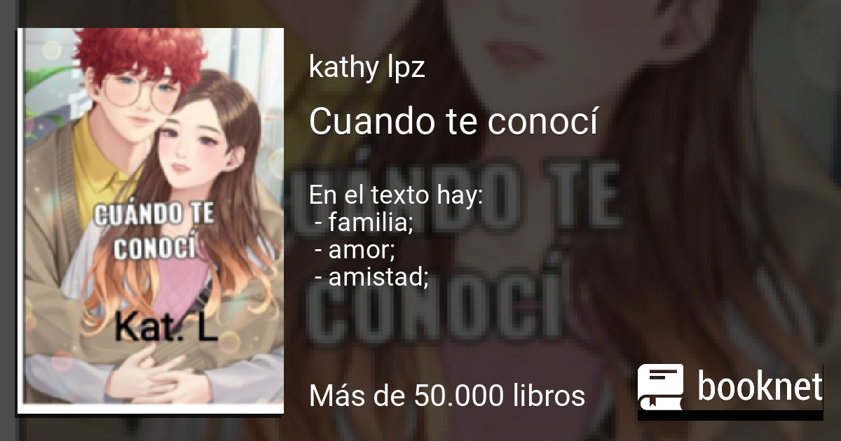 Cuando te conocí leer libro en línea en Booknet