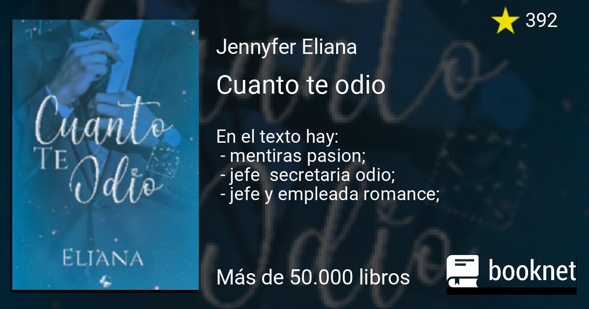 Cuanto te odio leer libro en línea en Booknet