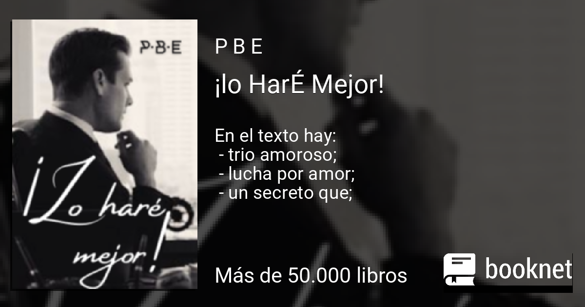 ¡lo HarÉ Mejor! leer libro en línea en Booknet