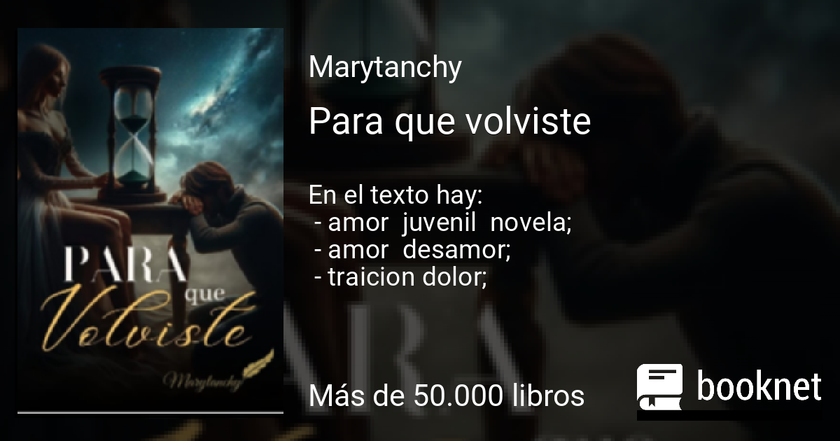 Para que volviste leer libro en línea en Booknet