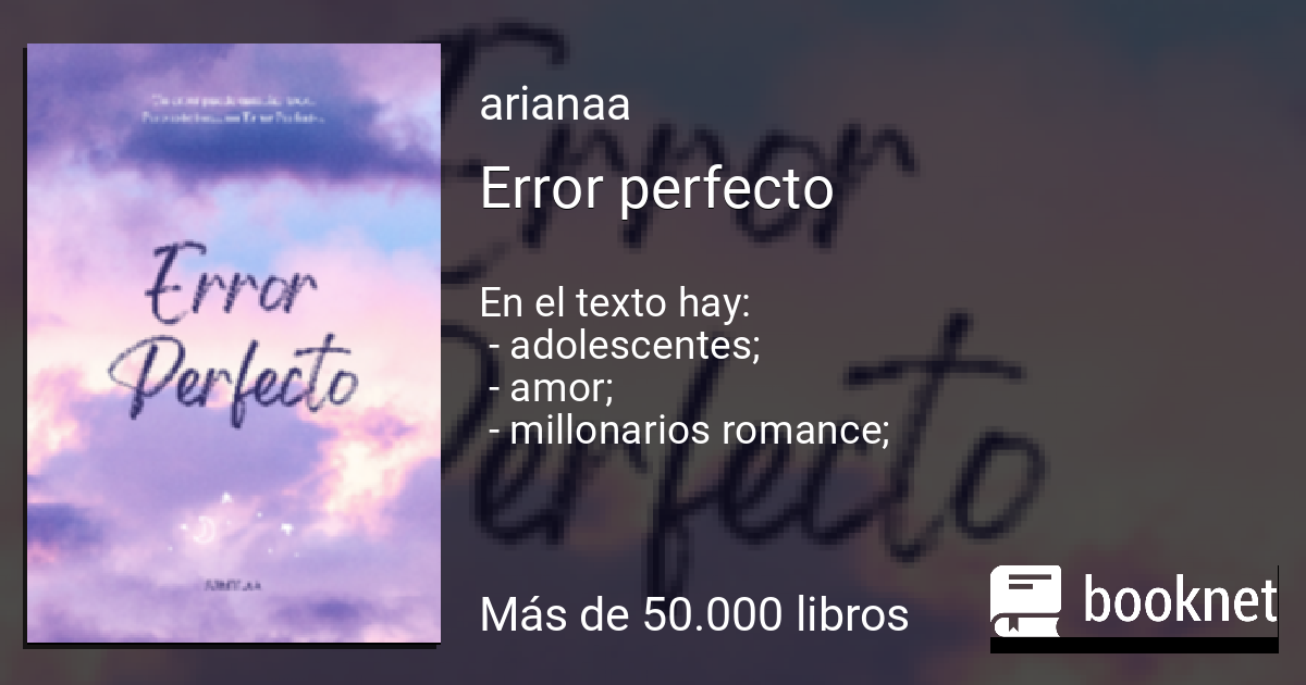 Error perfecto leer libro en línea en Booknet