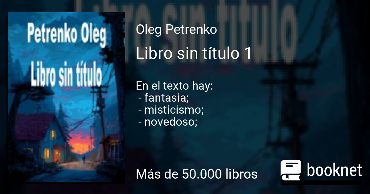 Libro sin título 1 leer libro en línea en Booknet